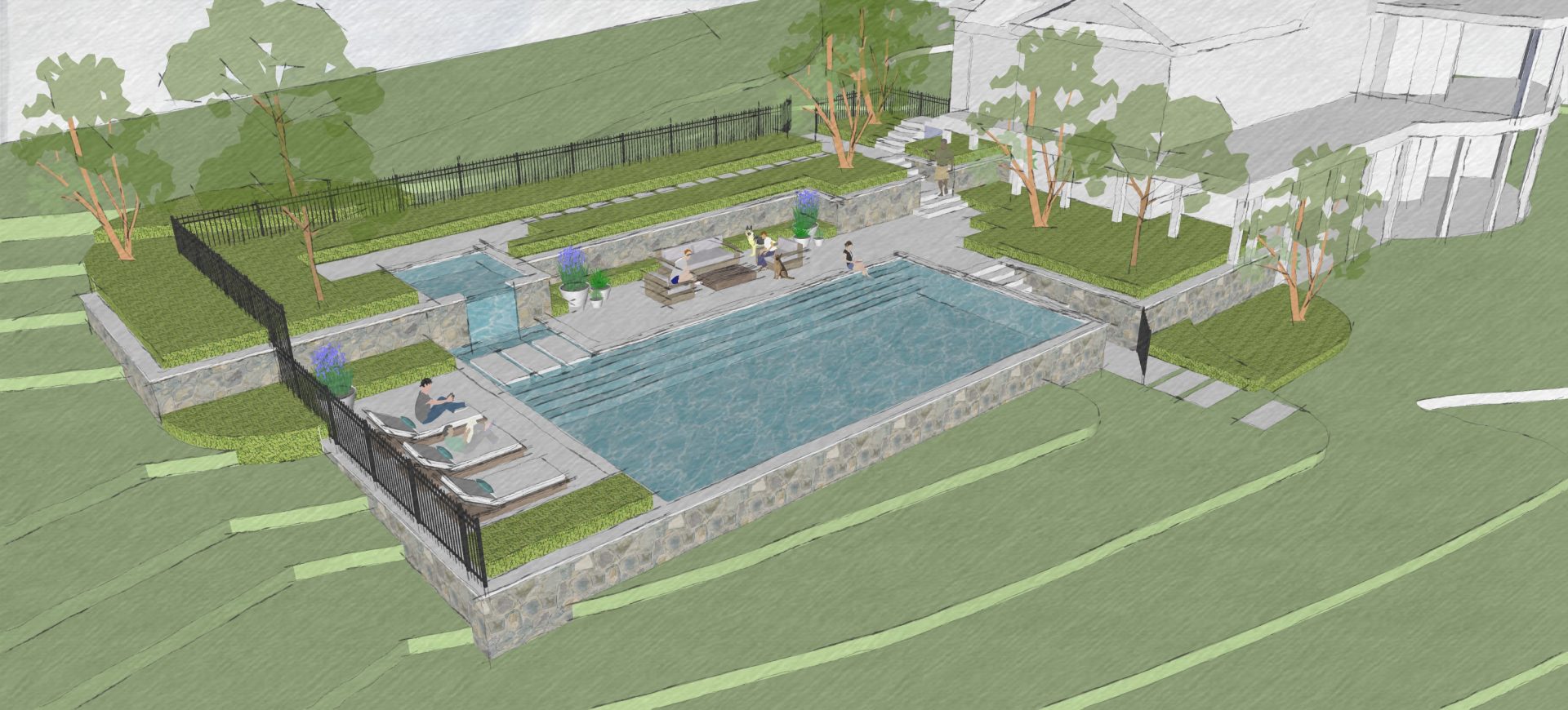 New Gunite Pool Design | Pool Installation in NJ | Cirrus Pools
